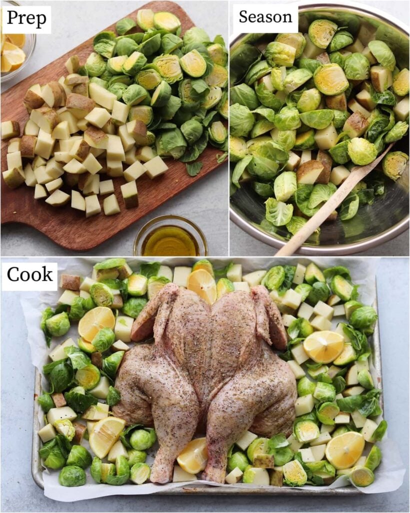 Roasted Spatchcock Chicken and Vegetables | Cook At Home Mom