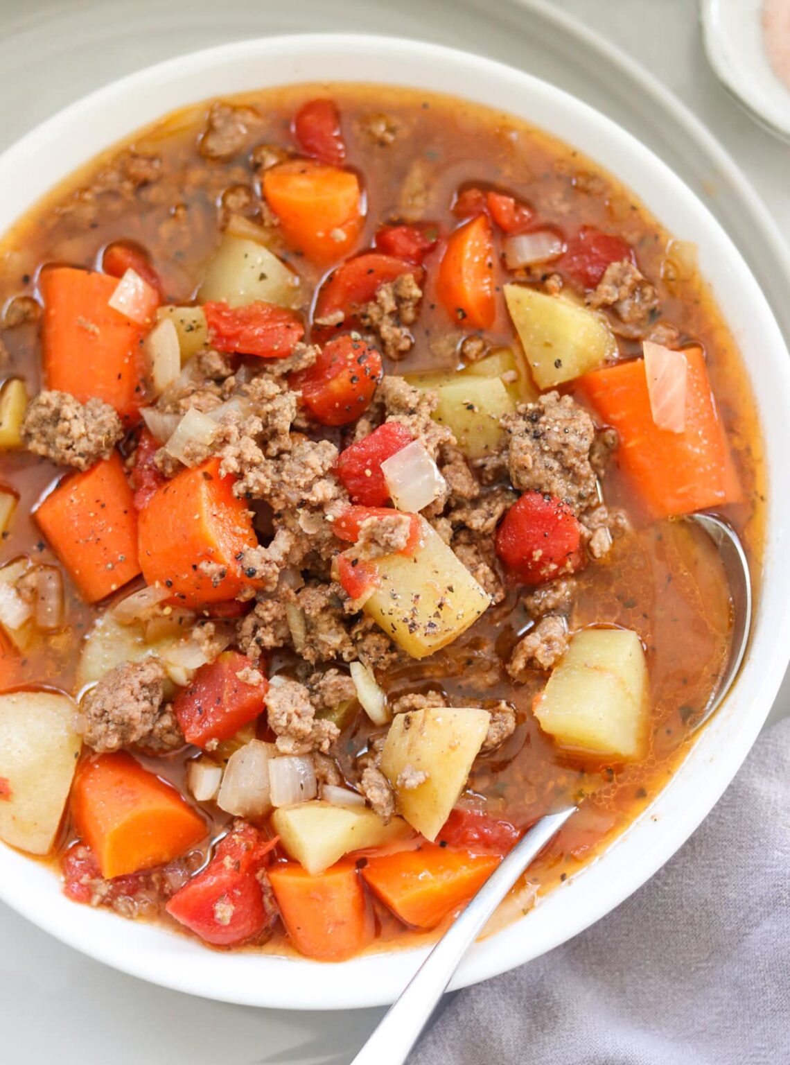 Hamburger Stew (Stovetop or Slow Cook) | Cook At Home Mom