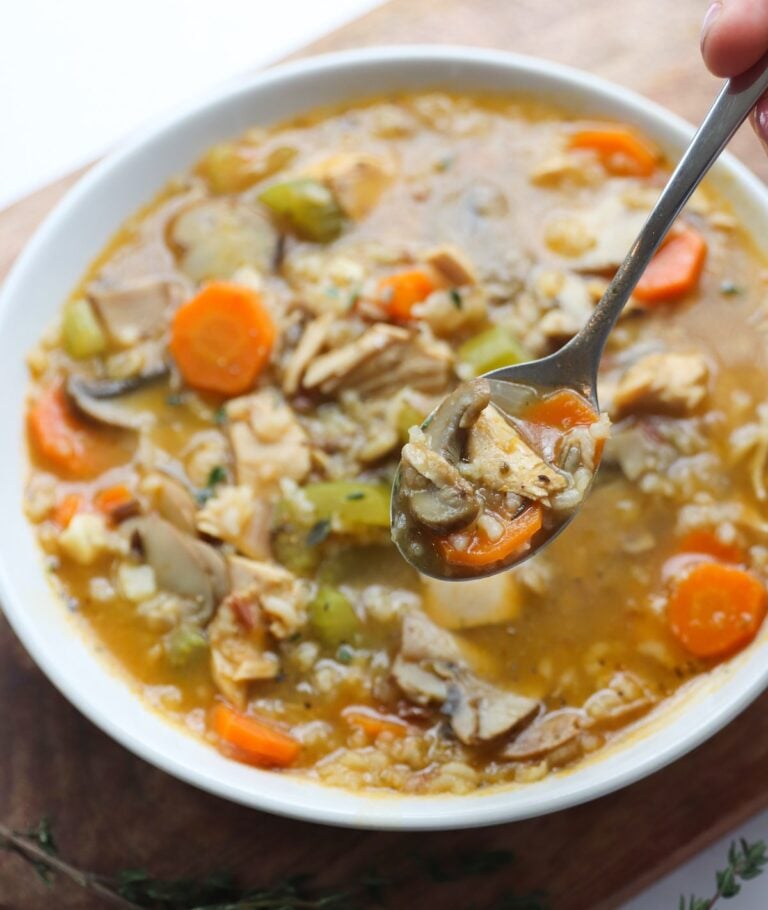 Instant Pot Chicken & Rice Soup - Cook At Home Mom