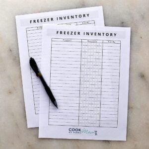 Freezer Inventory Chart - Free Printable! | Cook At Home Mom