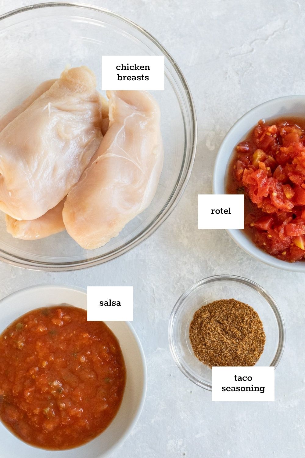 Crockpot Salsa Chicken Burrito Bowls - Easy Meal Prep Recipe!